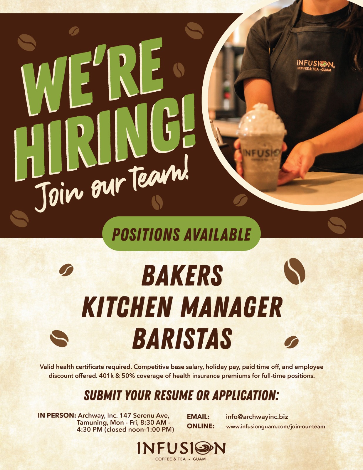 Join Our Team - Infusion Coffee & Tea